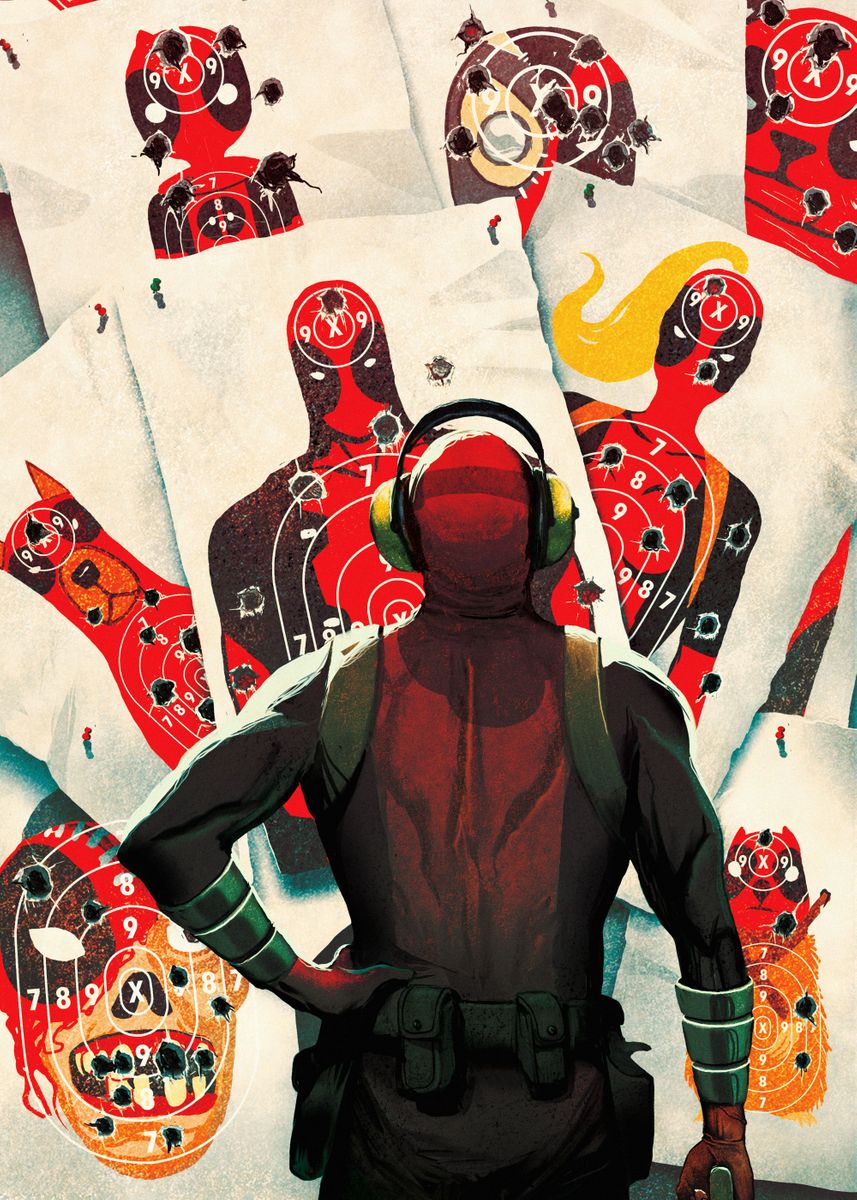 'Deadpool Shooter' Poster, picture, metal print, paint by Marvel | Displate