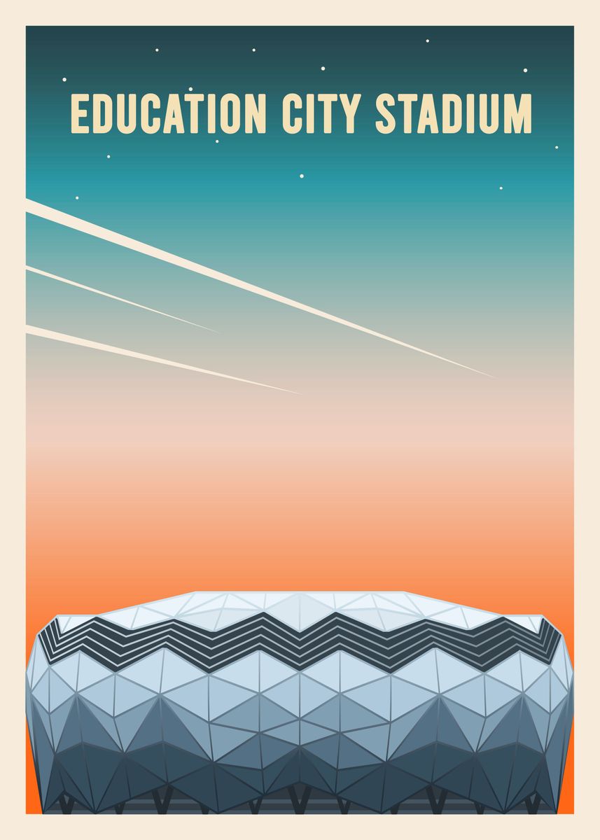 'education city stadium' Poster by kun bin | Displate