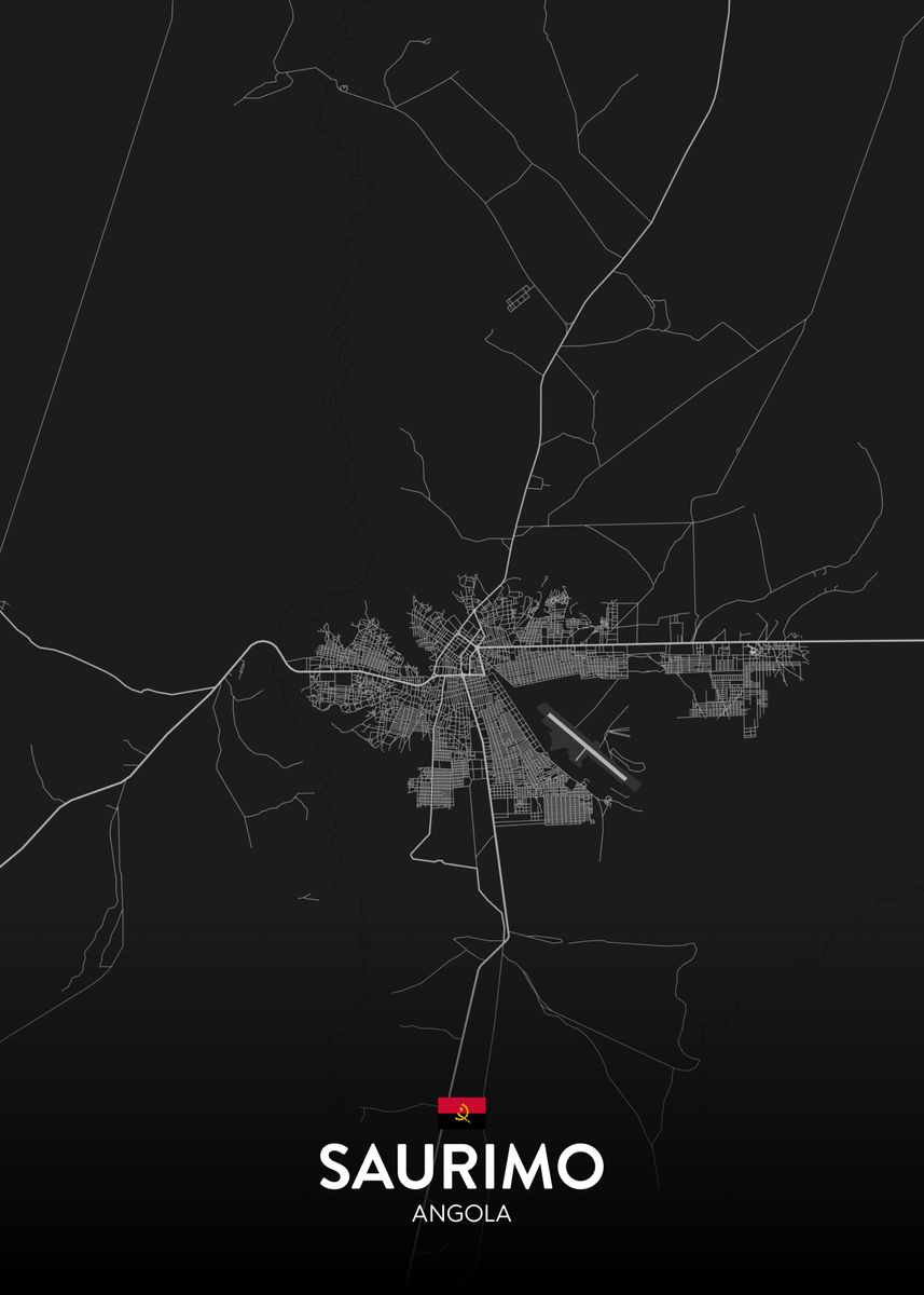 'Saurimo AO' Poster, picture, metal print, paint by IMR Designs | Displate