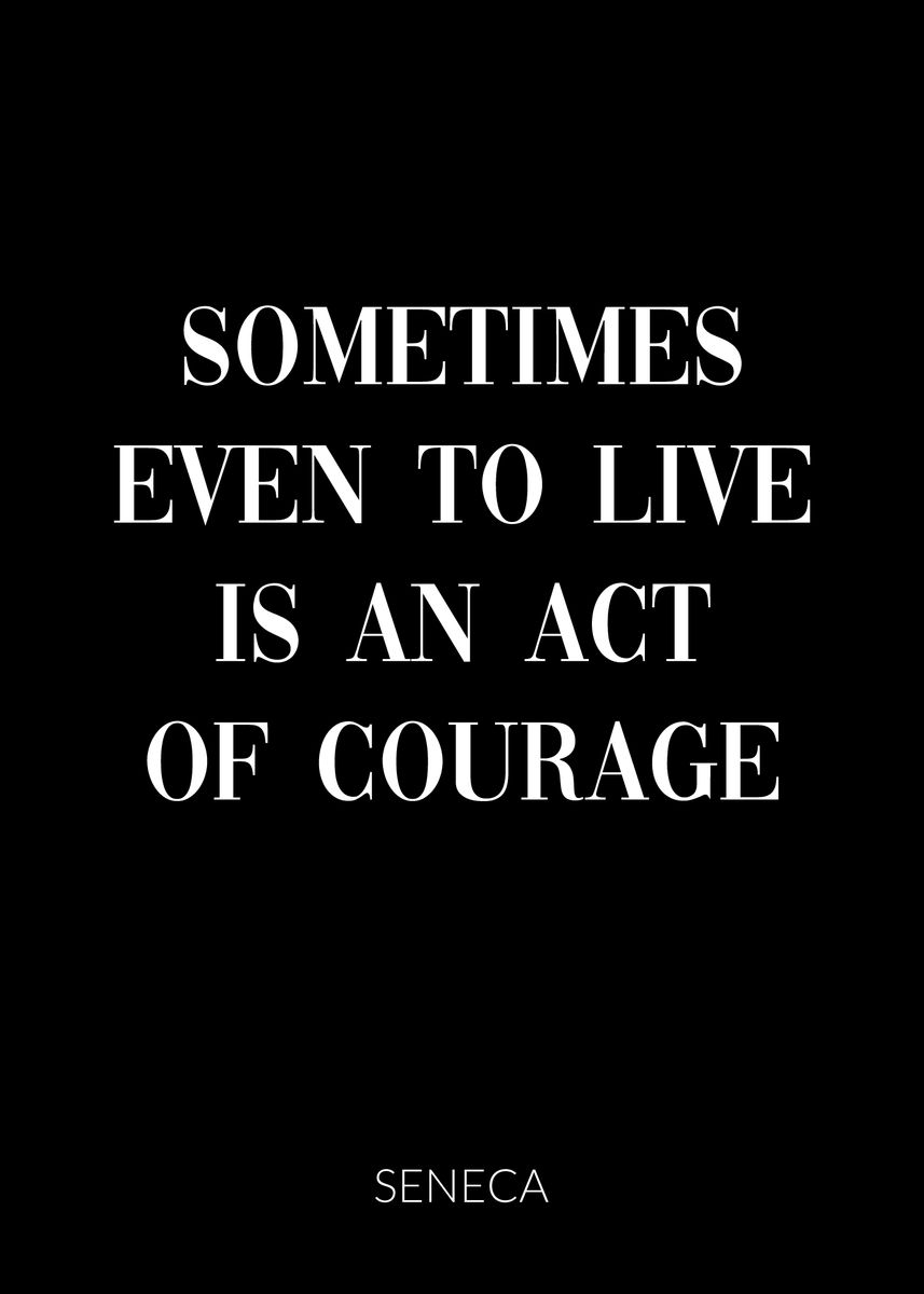 'Seneca Quote' Poster, picture, metal print, paint by dkDesign | Displate