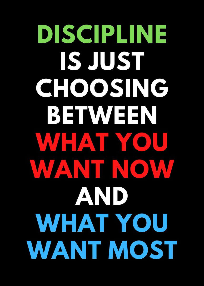 'Discipline' Poster by Redha Ramy Madani | Displate