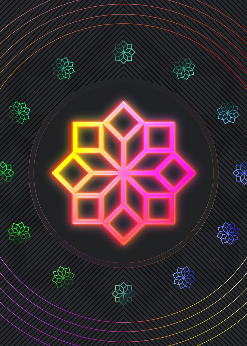 'Magic Glyph Circle Rune' Poster by Holy Rock Design | Displate