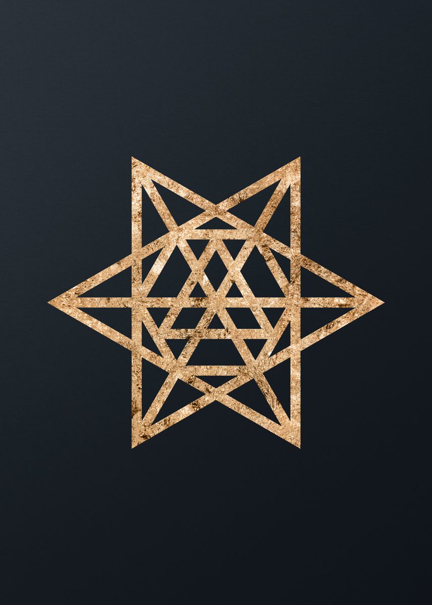 'Gold Sacred Geometry Glyph' Poster by Holy Rock Design | Displate