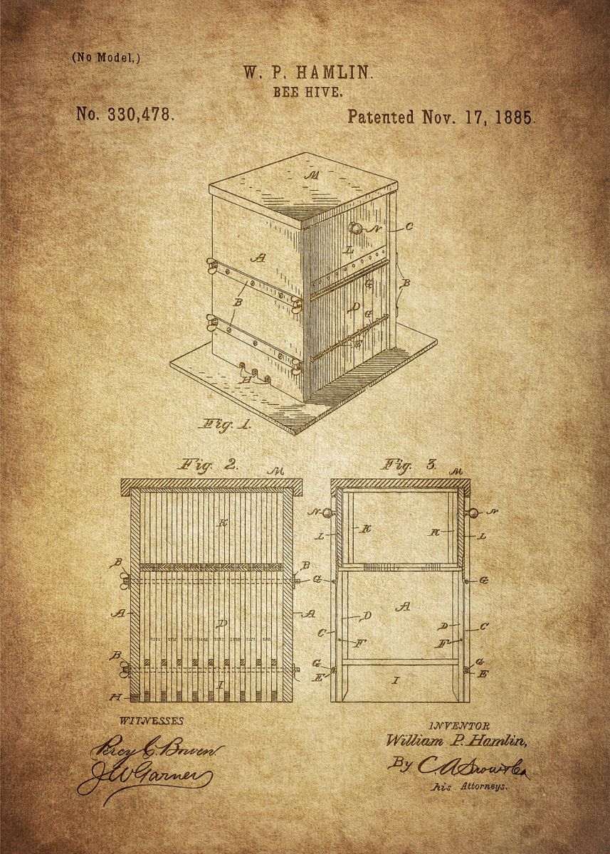 'Patent' Poster, picture, metal print, paint by BigBaby | Displate