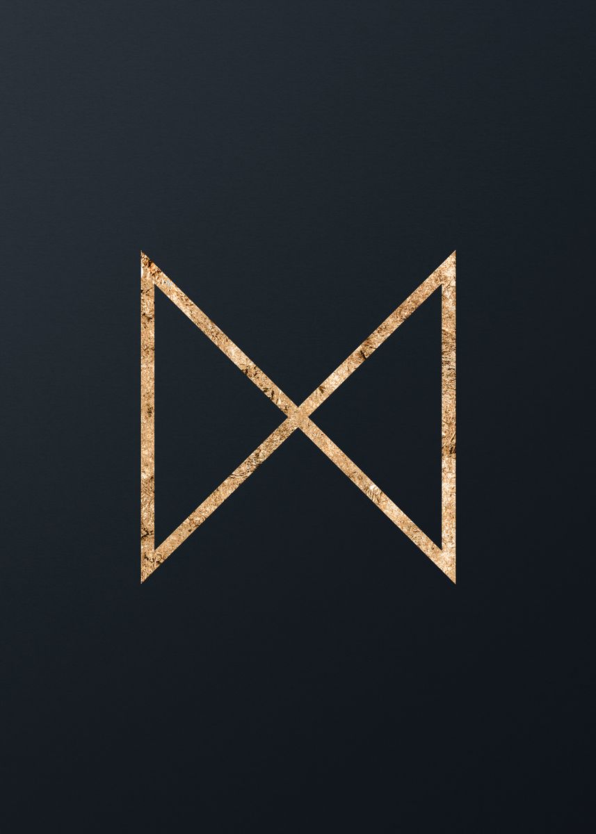 'Gold Glyph Mandala Rune' Poster by Holy Rock Design | Displate