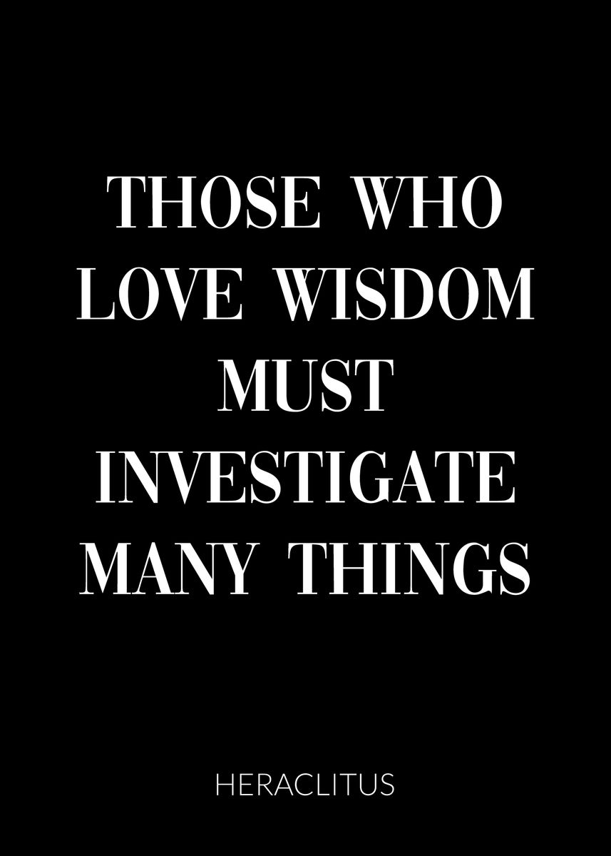 'Heraclitus Quote' Poster, picture, metal print, paint by dkDesign ...