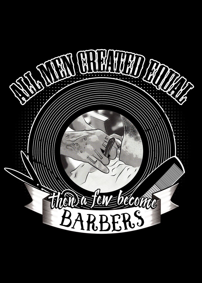 'Barber Funny Quote' Poster, picture, metal print, paint by John ...