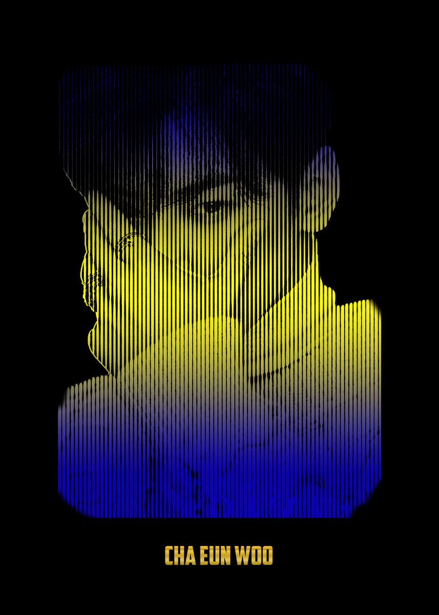 'Cha Eun Woo' Poster, picture, metal print, paint by chynna getty ...