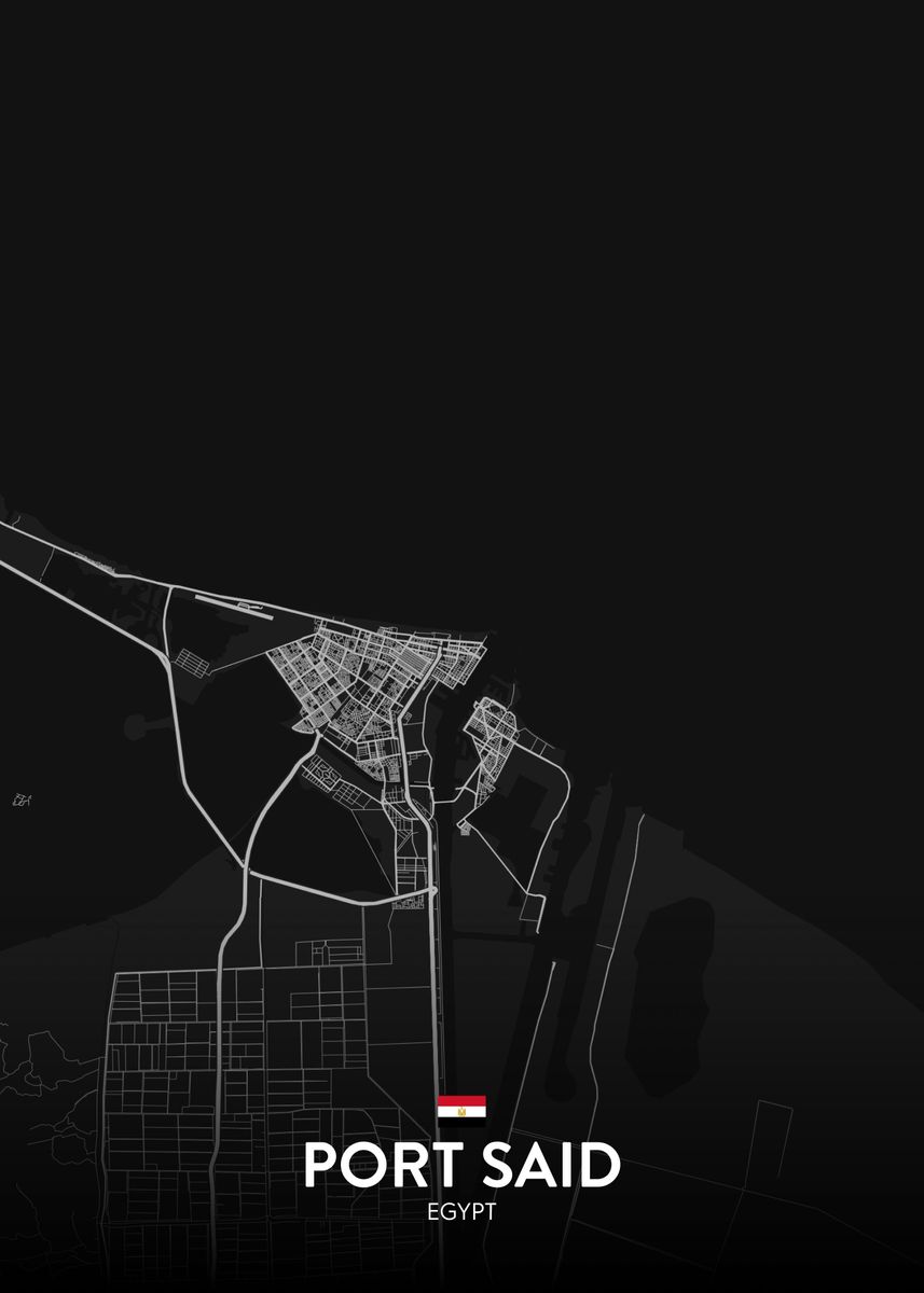 'Port Said EG' Poster, picture, metal print, paint by IMR Designs ...