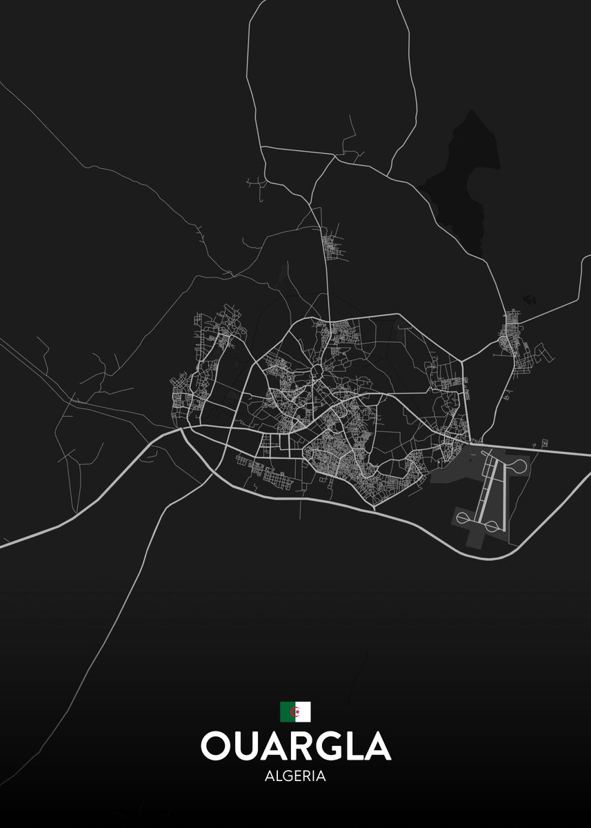 'Ouargla DZ' Poster, picture, metal print, paint by IMR Designs | Displate