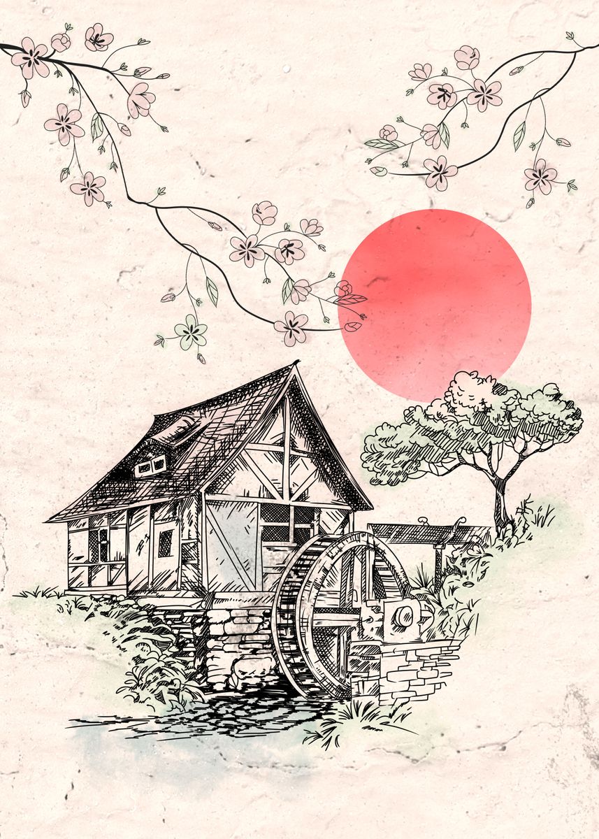 'House Moon' Poster, picture, metal print, paint by SCARRT | Displate