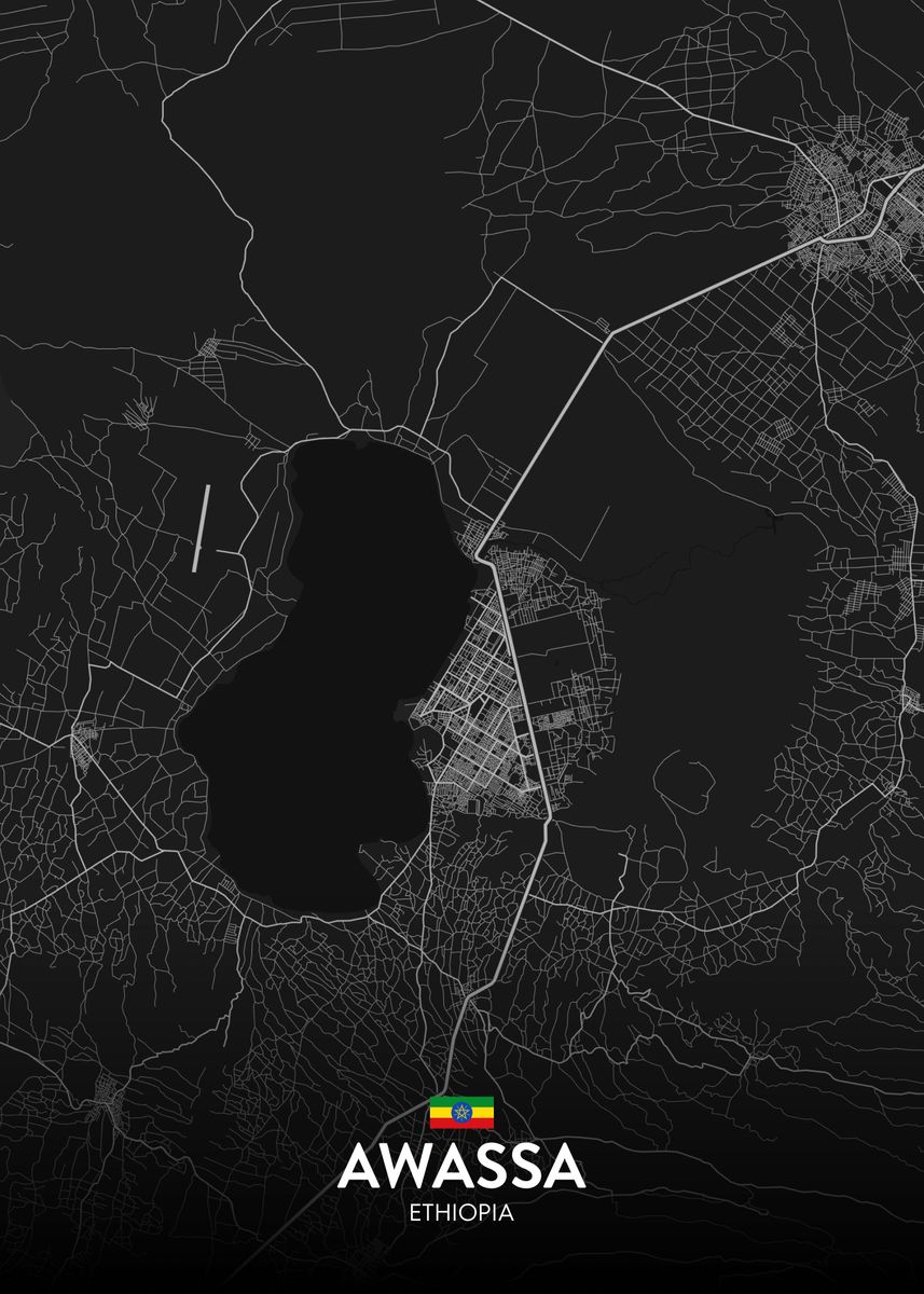 'Awassa ET' Poster, picture, metal print, paint by IMR Designs | Displate