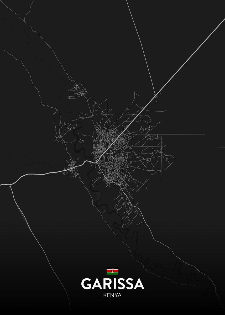 'Garissa KE' Poster, picture, metal print, paint by IMR Designs | Displate