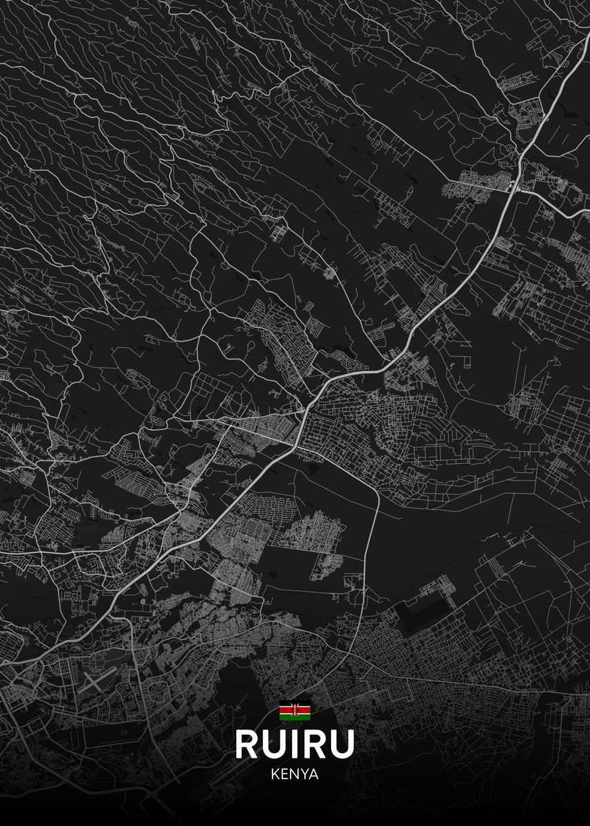 'Ruiru KE' Poster, picture, metal print, paint by IMR Designs | Displate