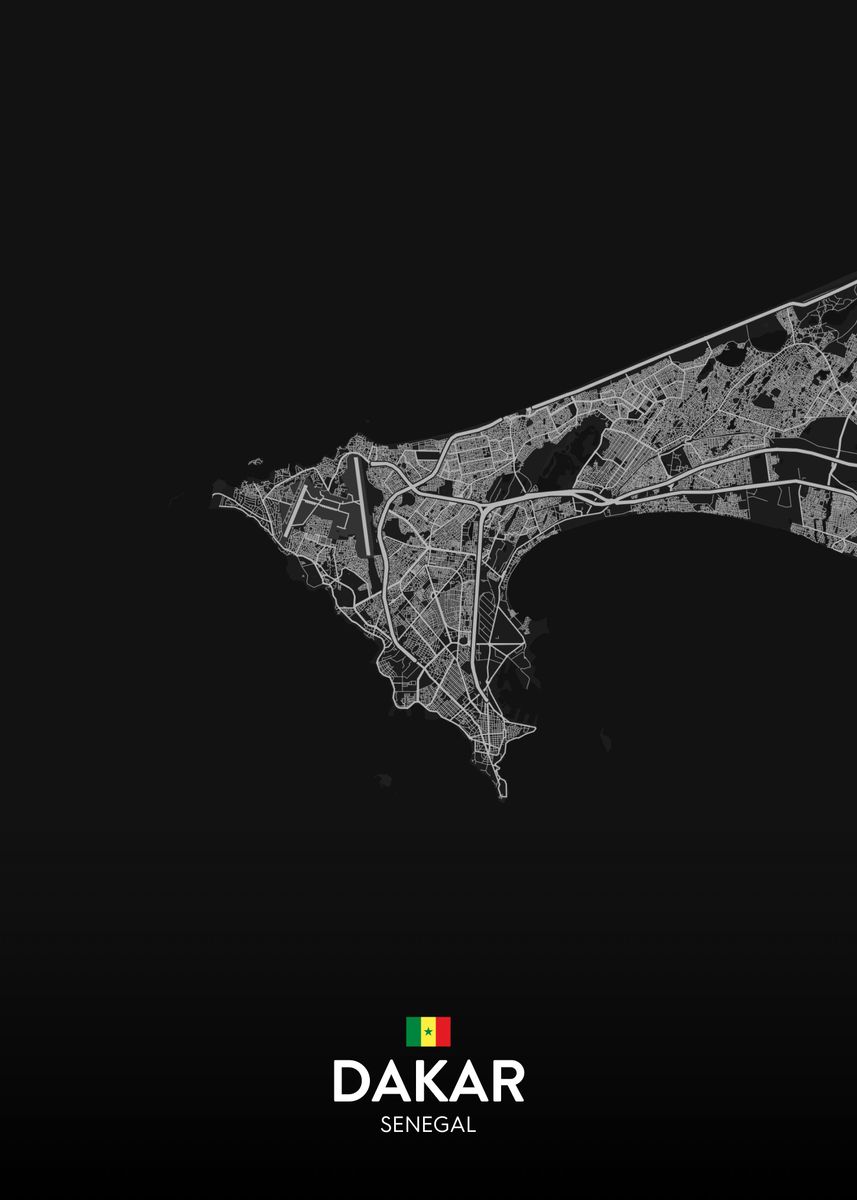 'Dakar SN' Poster, picture, metal print, paint by IMR Designs | Displate