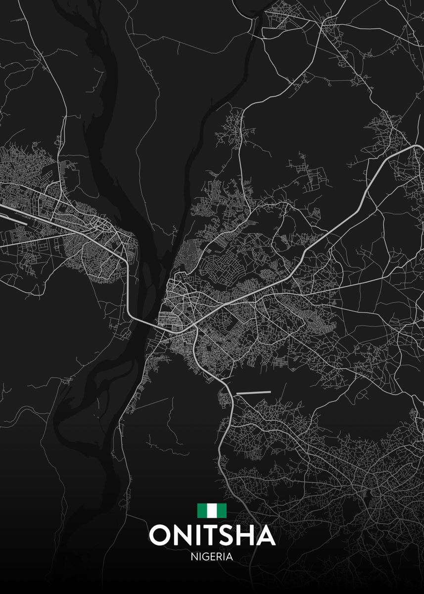 'Onitsha NG' Poster, picture, metal print, paint by IMR Designs | Displate