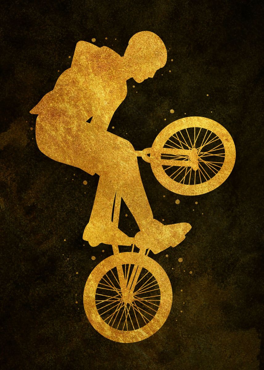 'Bmx bike' Poster, picture, metal print, paint by Yahya Art | Displate