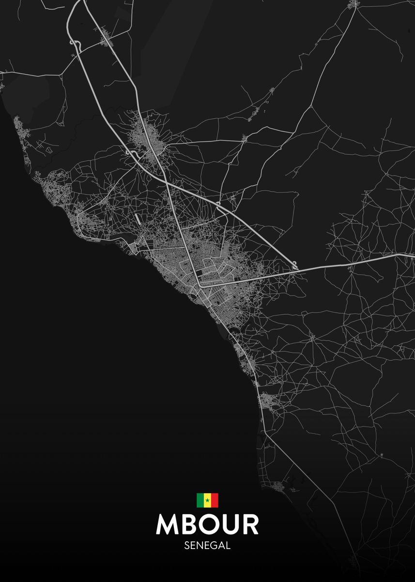 'Mbour SN' Poster, picture, metal print, paint by IMR Designs | Displate