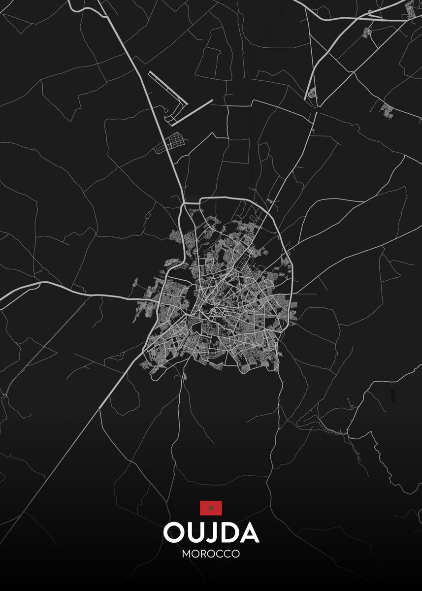 'Oujda MA' Poster, picture, metal print, paint by IMR Designs | Displate