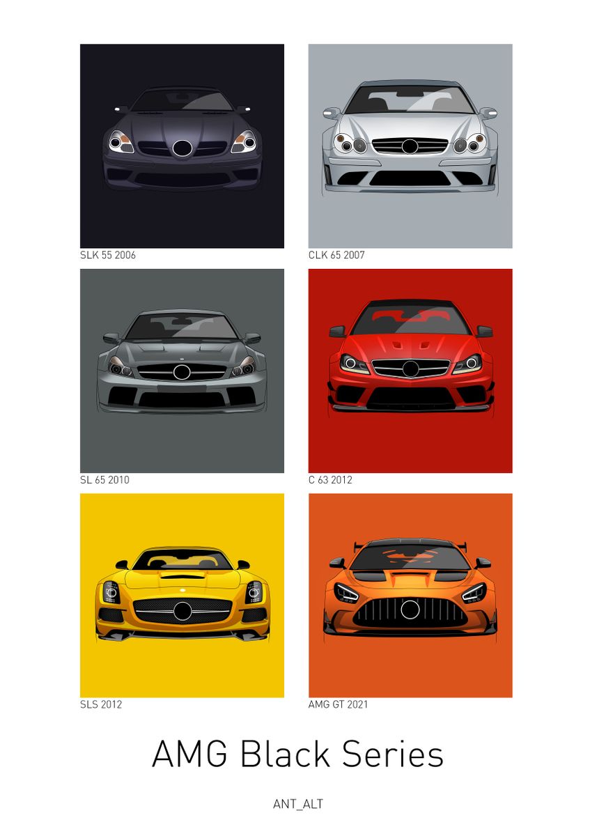 'AMG Black Series' Poster, picture, metal print, paint by Alt ...