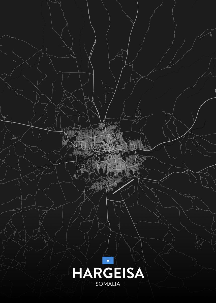 'Hargeisa SO' Poster, picture, metal print, paint by IMR Designs | Displate