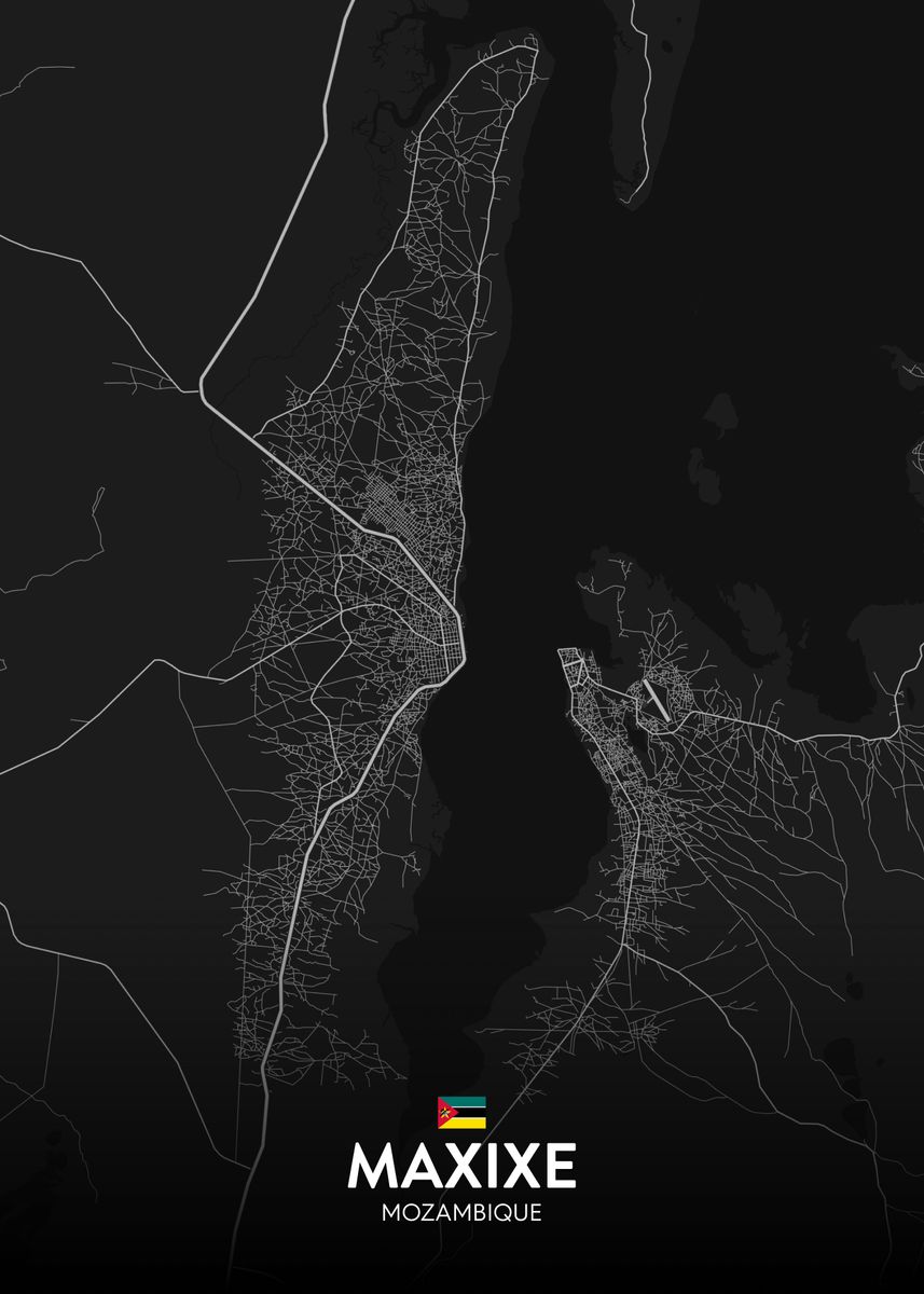 'Maxixe MZ' Poster, picture, metal print, paint by IMR Designs | Displate