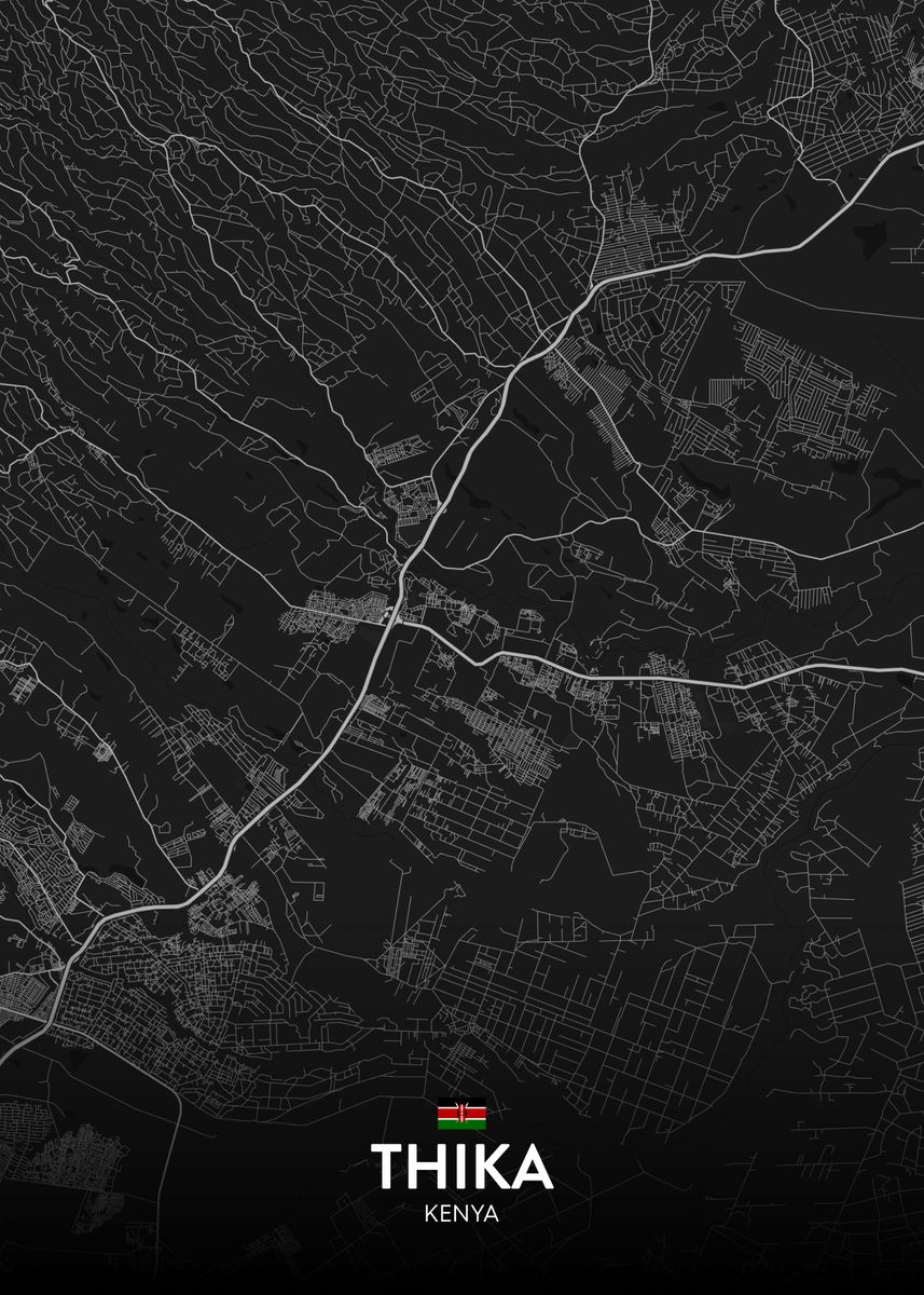 'Thika KE' Poster, picture, metal print, paint by IMR Designs | Displate