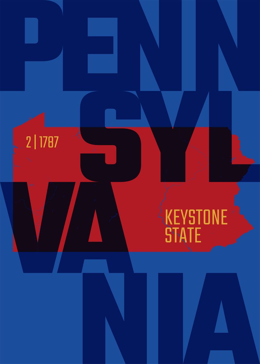 'Pennsylvania Keystone' Poster, picture, metal print, paint by ...