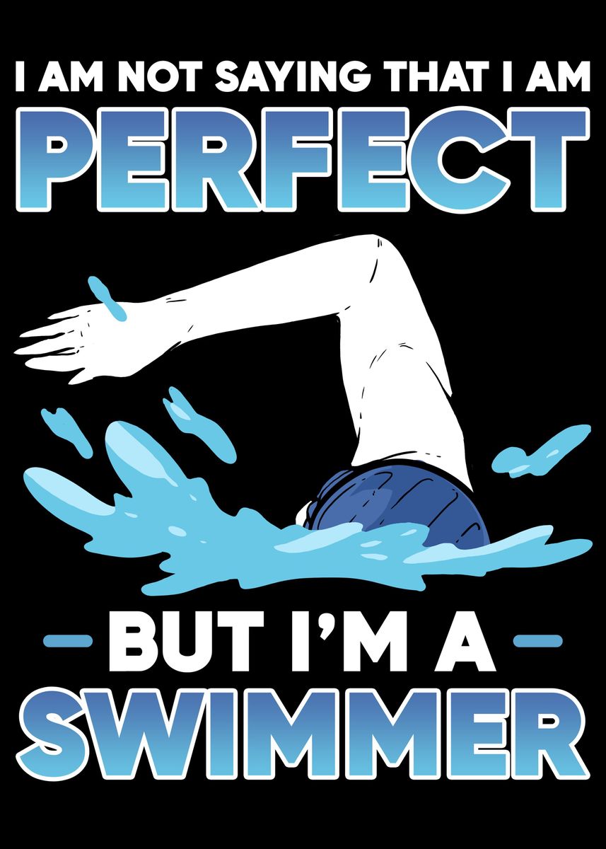 'Swimming Swim' Poster, picture, metal print, paint by MissSaliha ...
