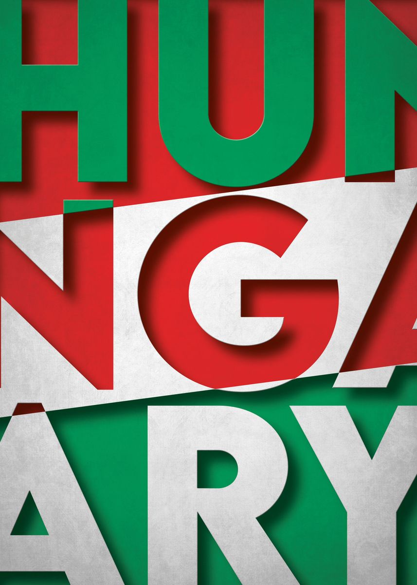 'Hungary' Poster, picture, metal print, paint by MauriTz Design | Displate