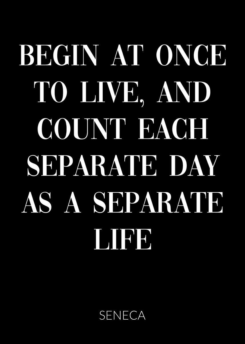 'Seneca Quote' Poster, picture, metal print, paint by dkDesign | Displate