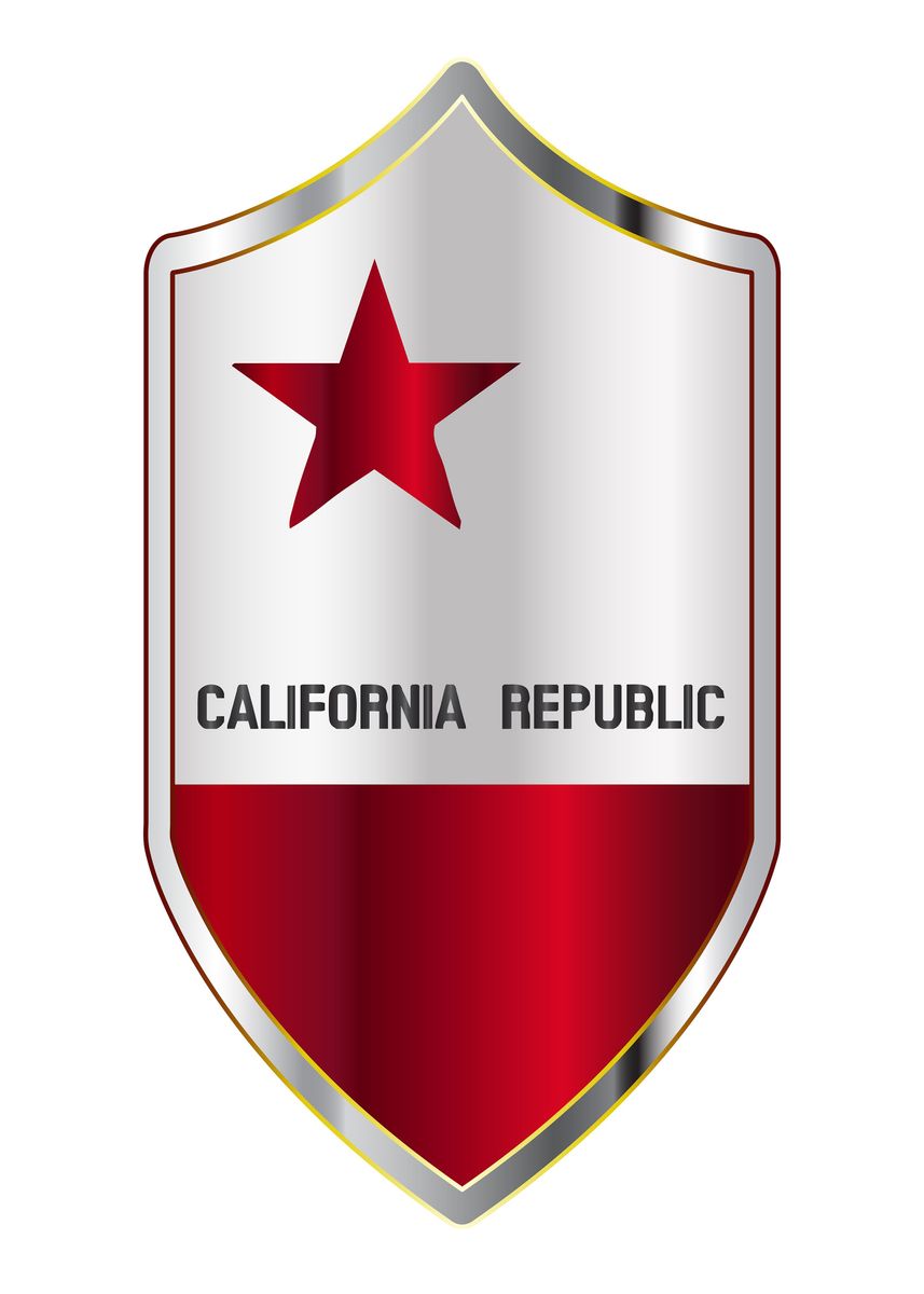 'California State Shield' Poster, picture, metal print, paint by ...