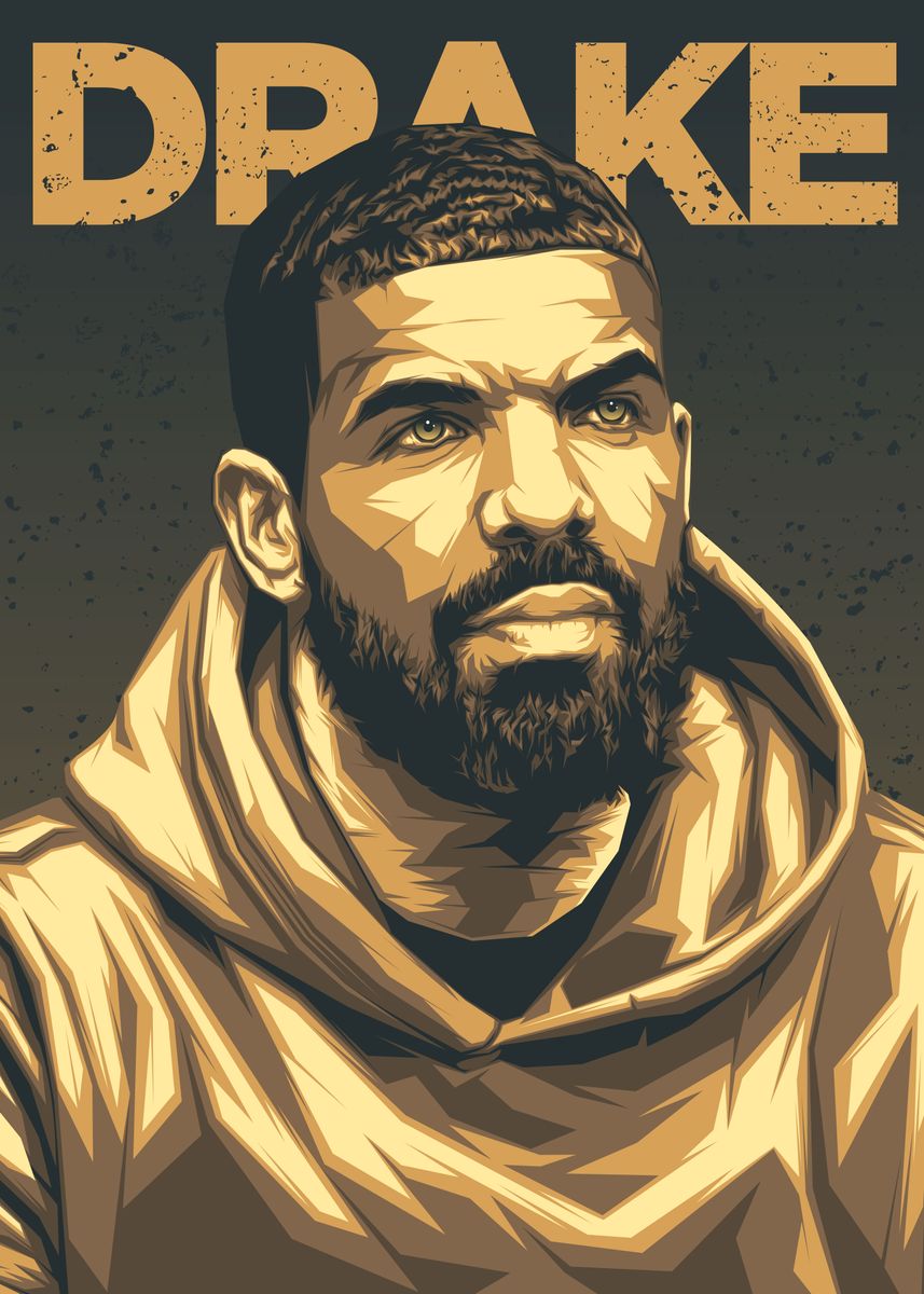 'Drake Music Rapper' Poster, picture, metal print, paint by Lucky Dream ...