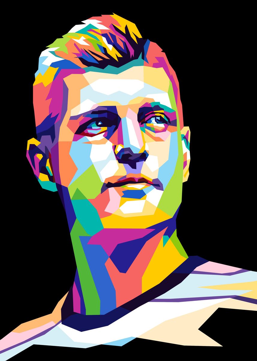 'Football Player Pop Art' Poster by Shichiro Ken | Displate