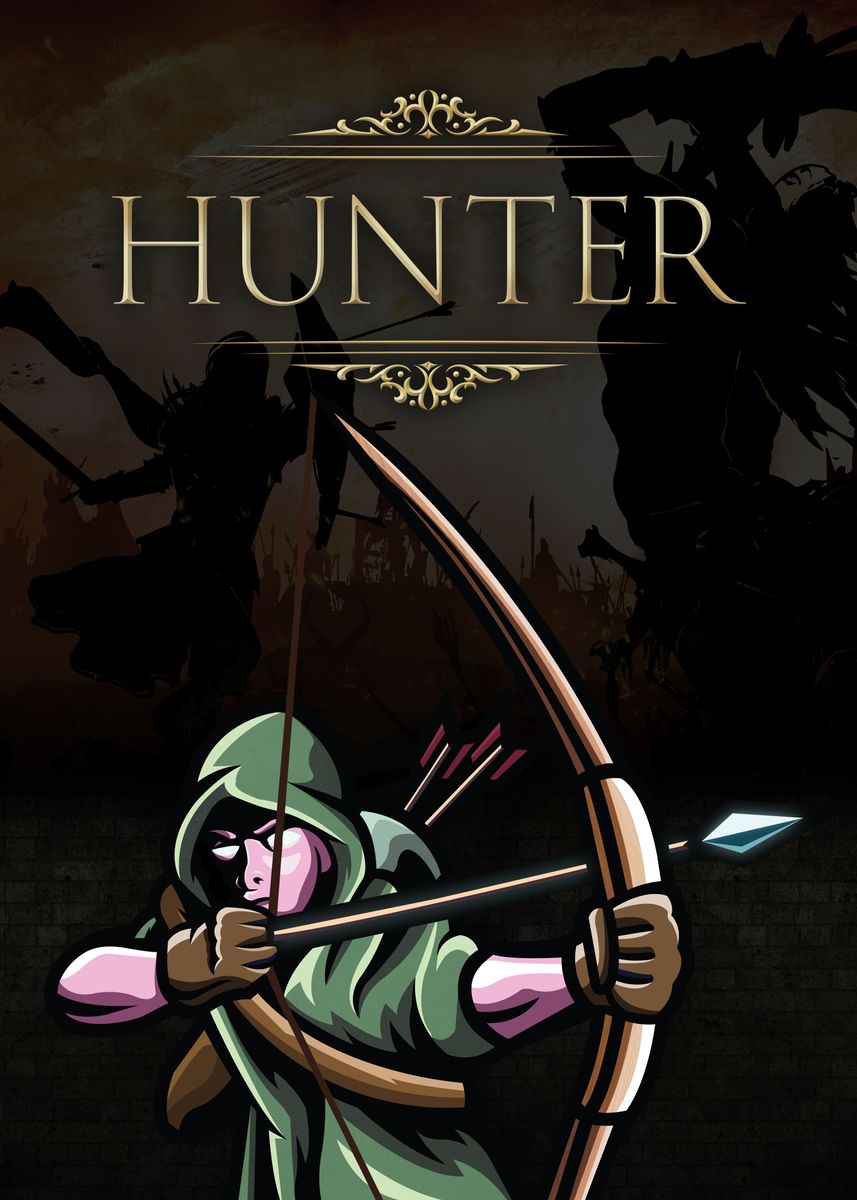 'Hunter Gamer Class' Poster, picture, metal print, paint by ...