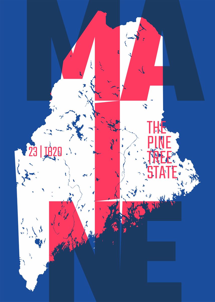 'Maine us state' Poster by Designersen | Displate