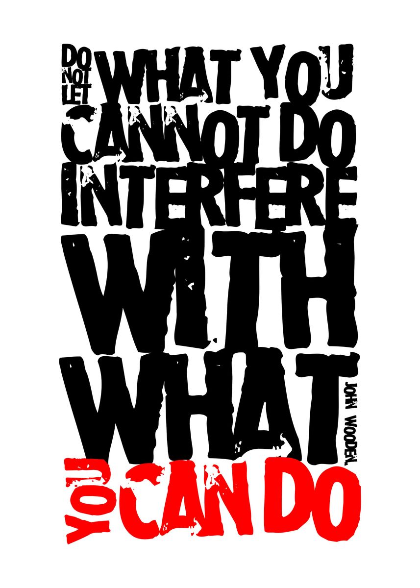 'JOHN WOODEN QUOTE' Poster, picture, metal print, paint by MoveUp ...