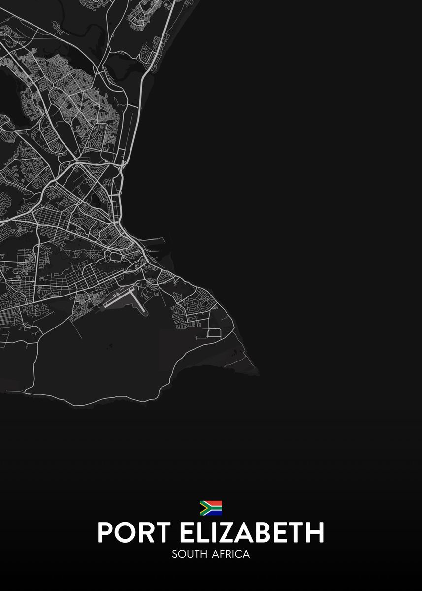 'Port Elizabeth ZA' Poster by IMR Designs | Displate