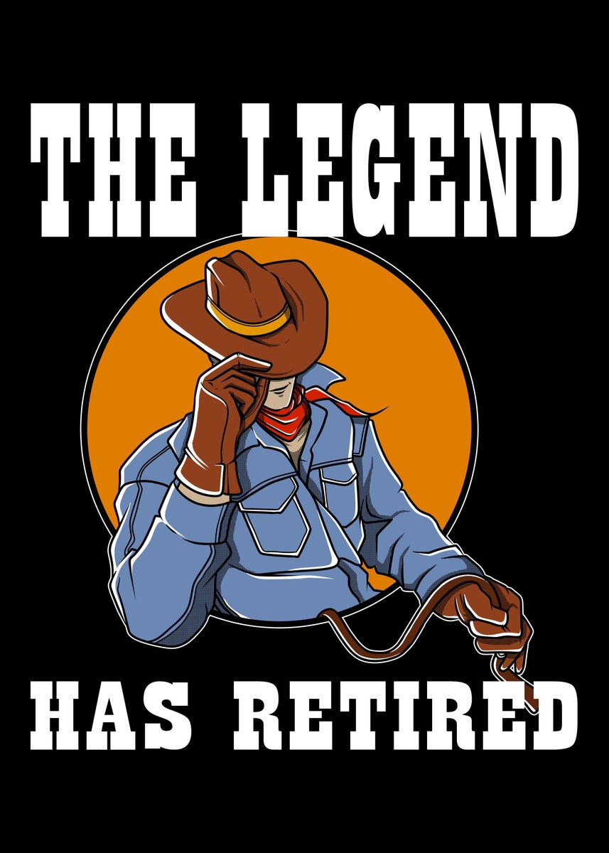 'The Legend Has Retired Coo' Poster, picture, metal print, paint by ...