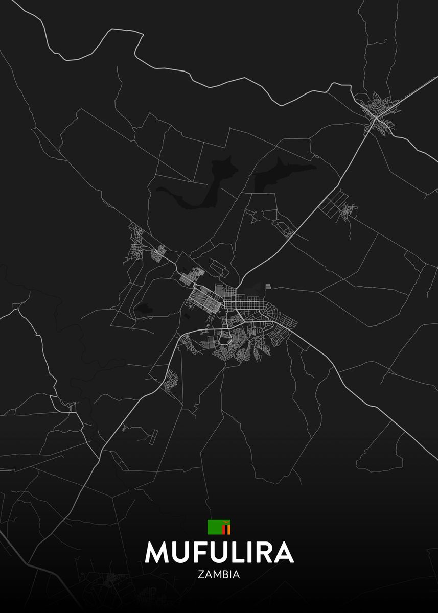 'Mufulira ZM' Poster, picture, metal print, paint by IMR Designs | Displate