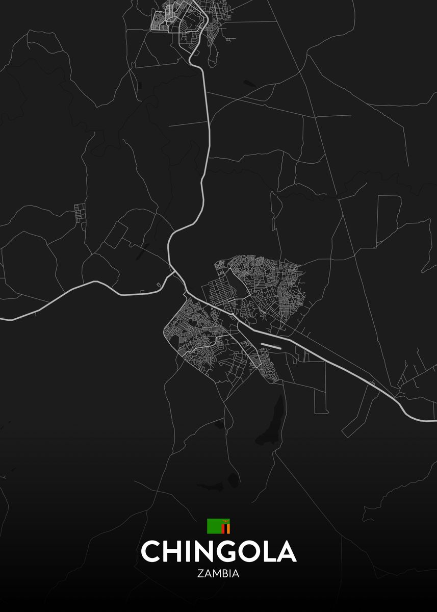 'Chingola ZM' Poster, picture, metal print, paint by IMR Designs | Displate