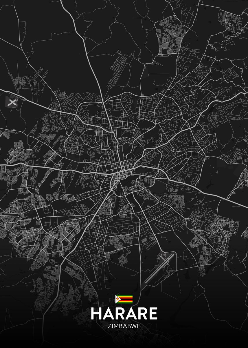 'Harare ZW' Poster by IMR Designs | Displate