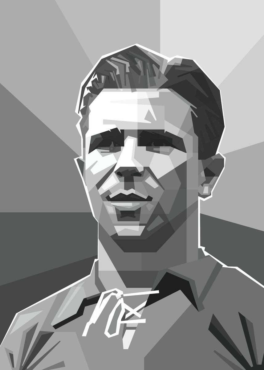 'Ferenc Puskas' Poster, picture, metal print, paint by Yusuf Dedi ...