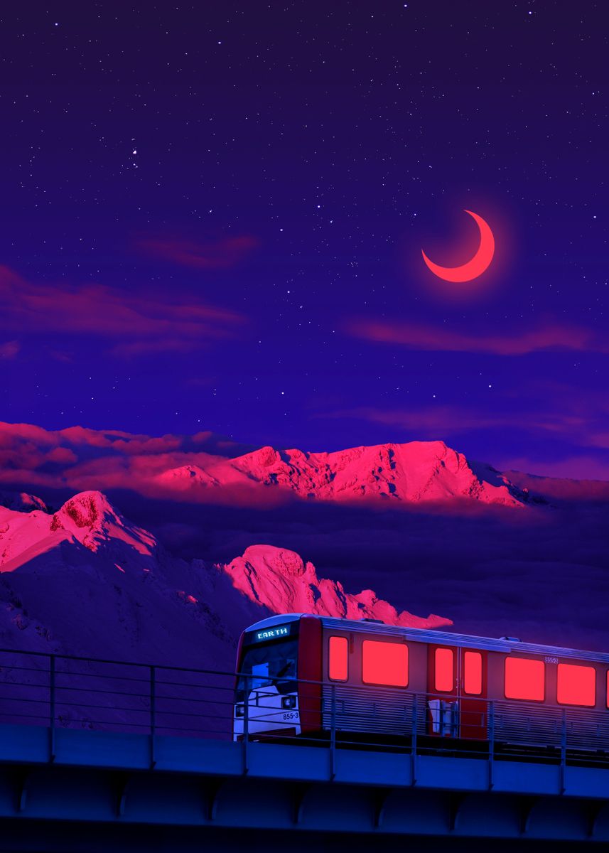 'Midnight Train 1' Poster by Yagedan | Displate