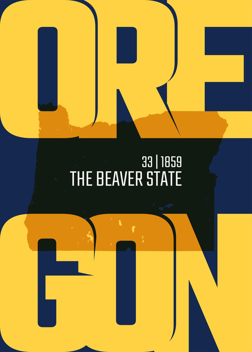 'Oregon state of usa' Poster by Designersen | Displate