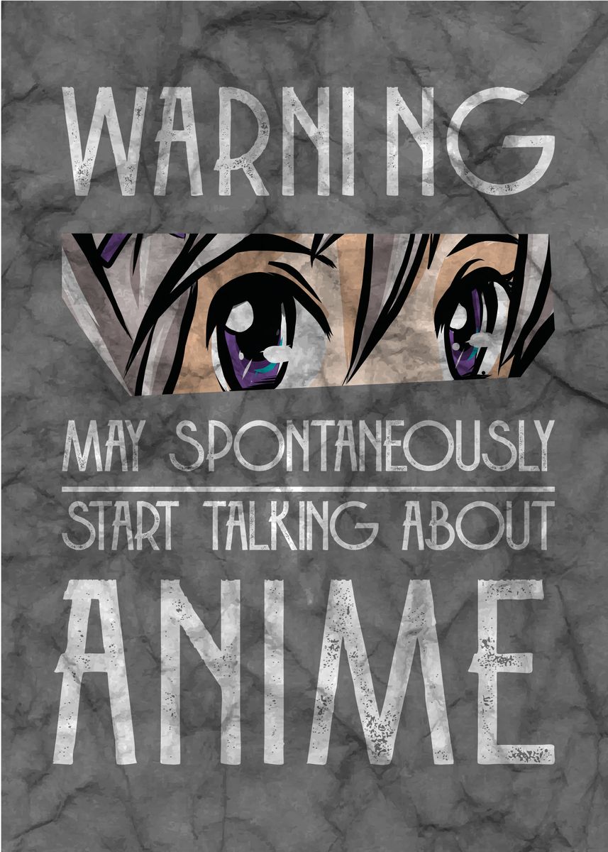 'Funny Anime Quote Wall Art' Poster by KalliDesignShop | Displate