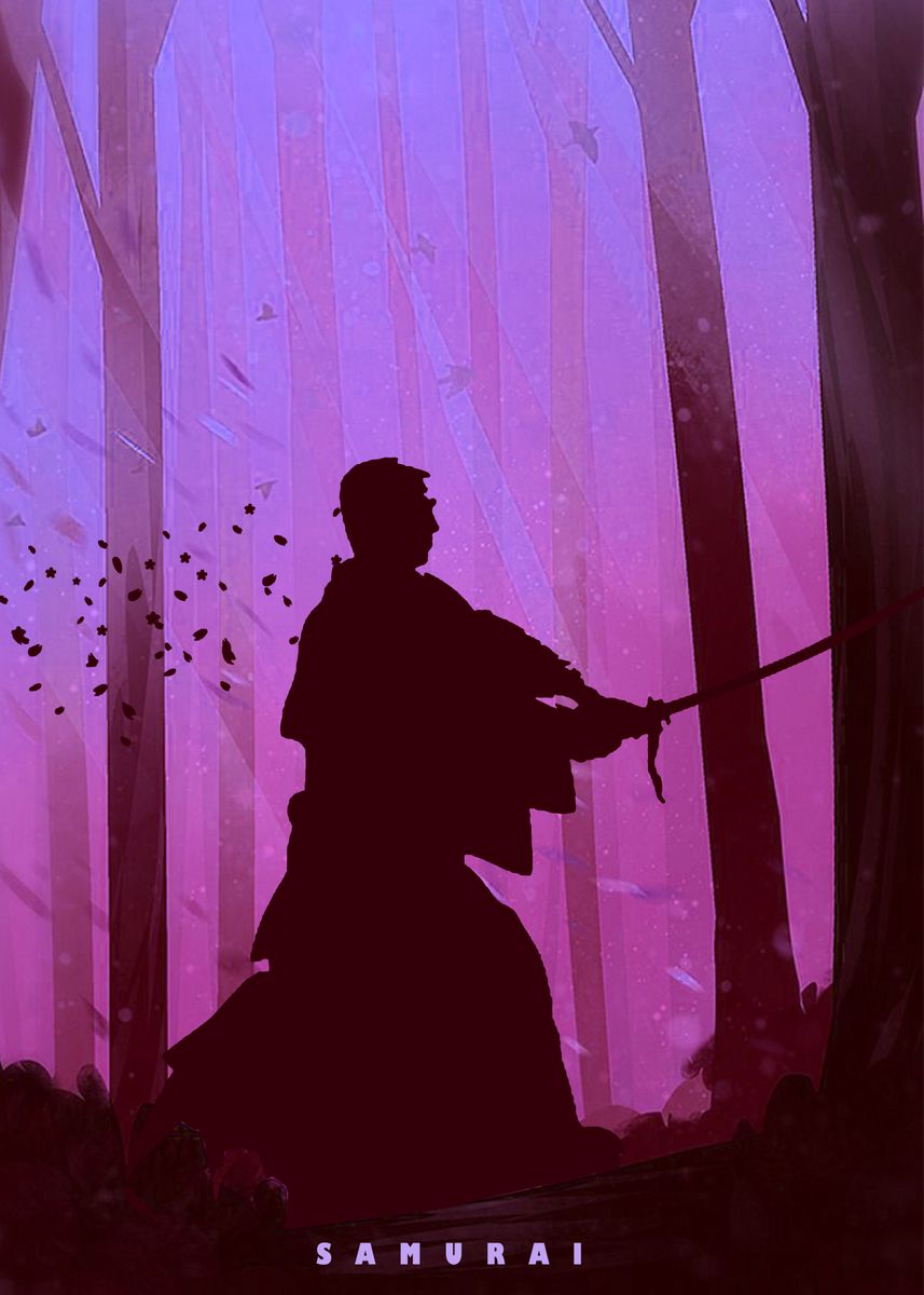 'Samurai In Forest' Poster, picture, metal print, paint by Theng Id ...