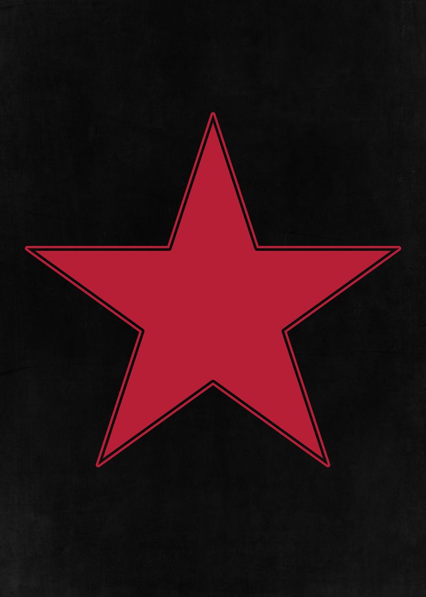 'Red Star' Poster, picture, metal print, paint by John Marinakis | Displate