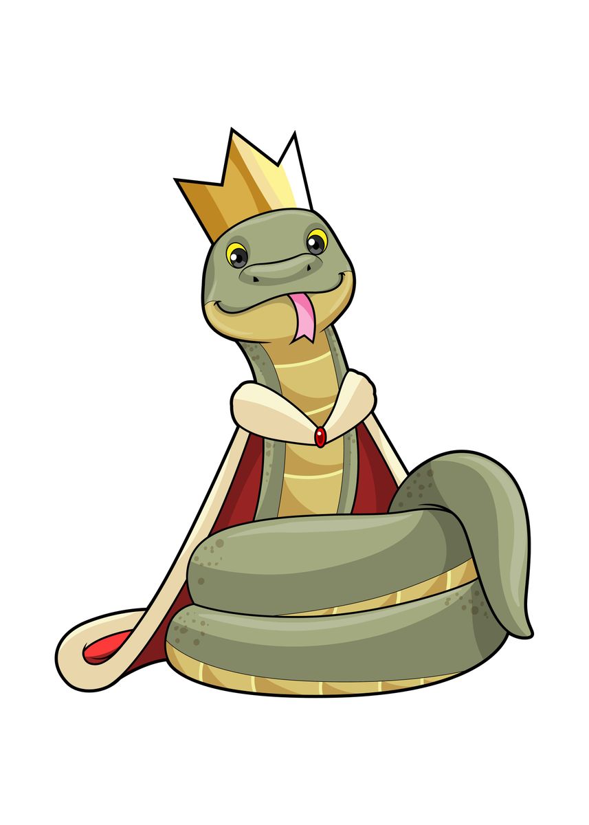 'Snake King Crown' Poster, picture, metal print, paint by Markus ...