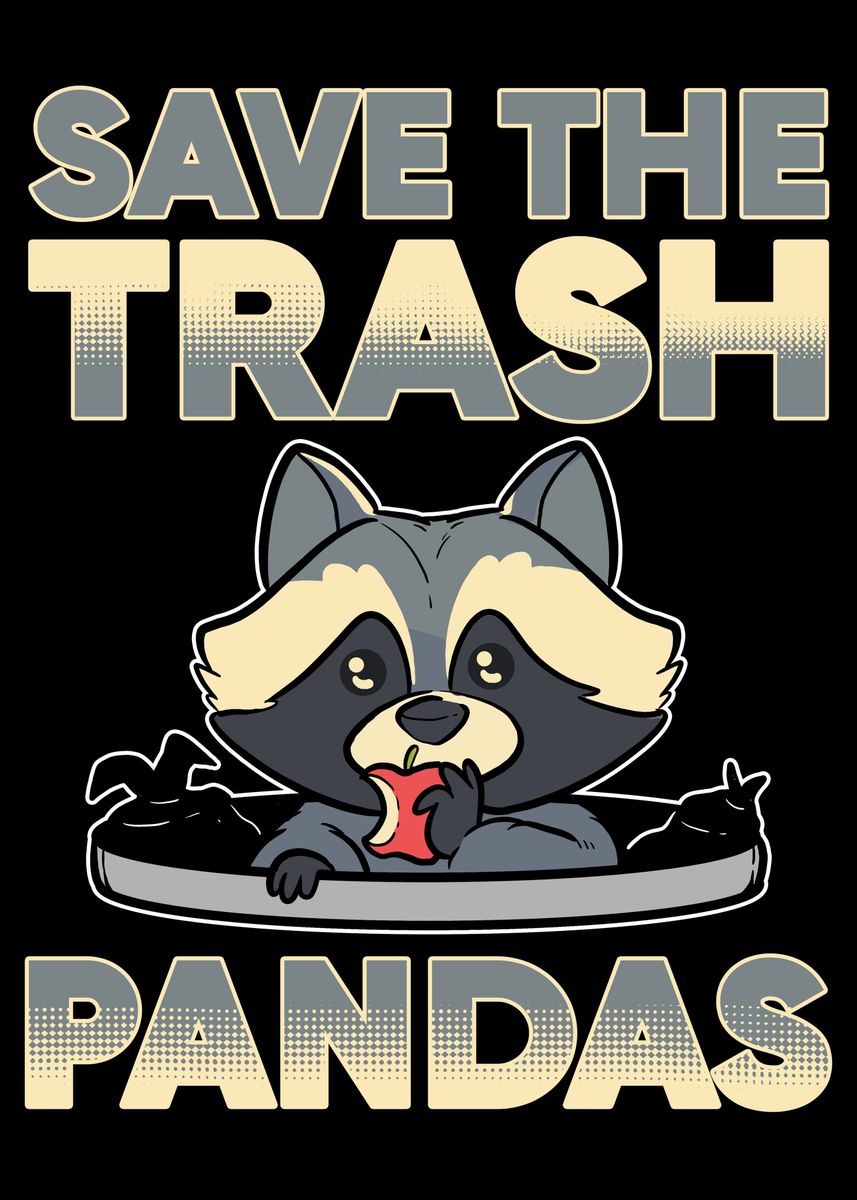 'Trash Panda Animal' Poster, picture, metal print, paint by MissSaliha ...